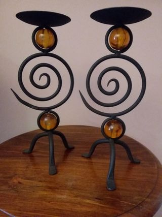 Candelabri in ferro battuto