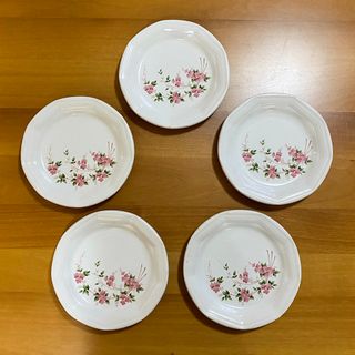 Set 5 Piatti Motivo Floreale Stile Classico Retro