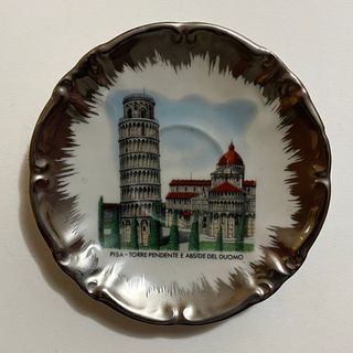 Piatto Decorativo Pisa Torre Pendente Abside Duomo