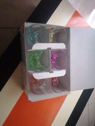 Ser 6 bicchieri "colours of RCR" 