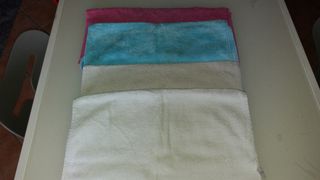 4 Asciugamano viso grande usato vedi foto bianco 