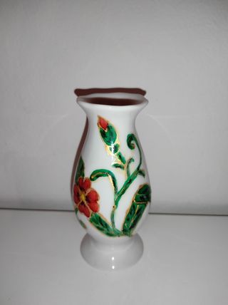 Vasetto in ceramica dipinto a mano 
