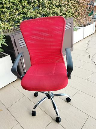 sedia computer rossa 