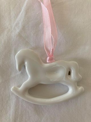 Addobbo albero di Natale cavallo in porcellana