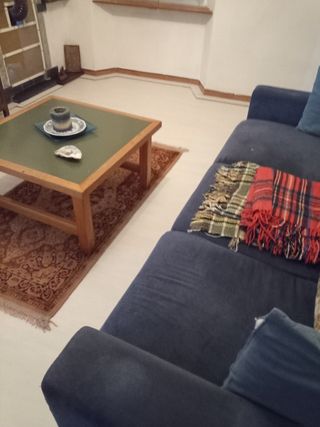 tavolino da salotto in legno e ardesia verde più d