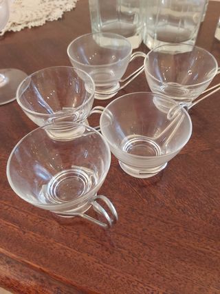 5 tazzine da caffè in vetro