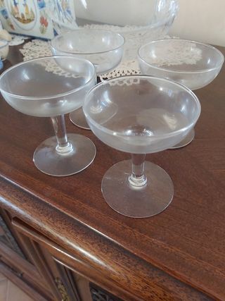 4 coppette/calici in vetro