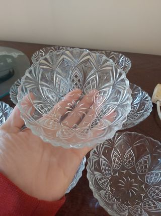 8 coppette vetro x gelato/frutta