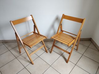 coppia sedie pieghevoli in legno Valsecchi 