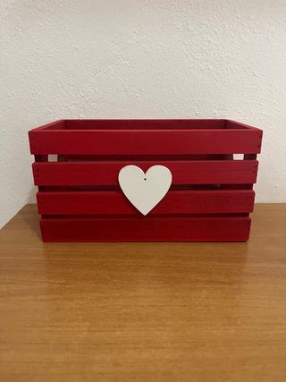 Cassettina in legno con cuore 
