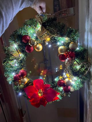 Ghirlanda natalizia con luci 