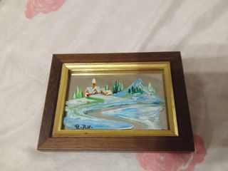 Piccolo quadretto a specchio dipinto 