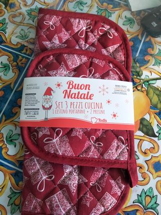 cestino porta pane e presine Natalizie 