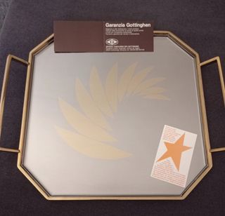 vassoio in acciaio inox e ottone Gottinghen 