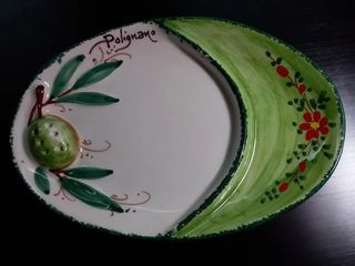 Piattino aperitivo di ceramica decorato a mano