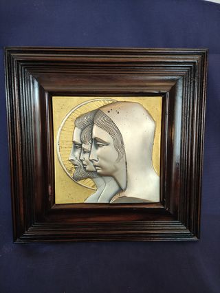 Madonna con Bambino su lastra argento OTTAVIANI