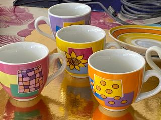 Set 6 tazzine con piattino porcellana royal