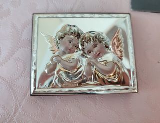Quadretto in argento con angeli 