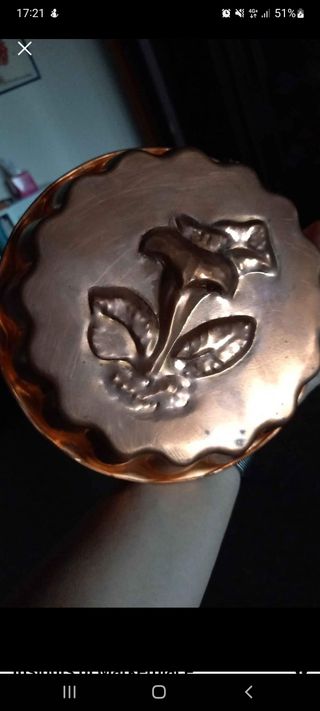 stampo decorativo in rame disegno fiore