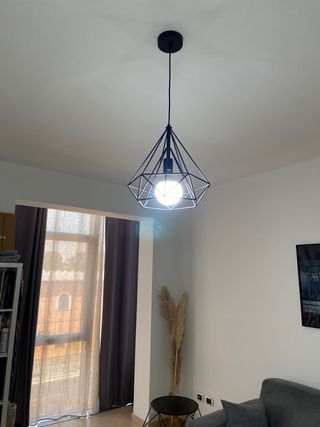 Lampada a sospensione stile industriale nero