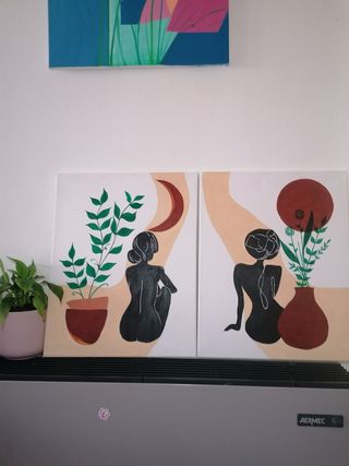 Set da 2 quadri 40x50, arte minimalisti