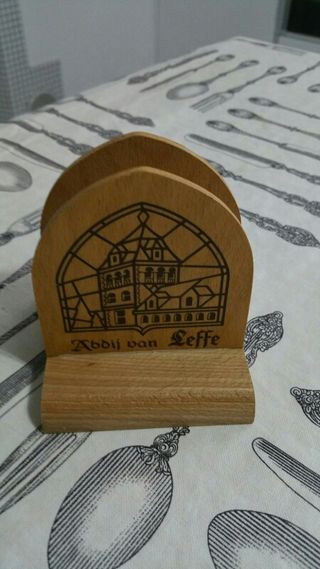 Portatovaglioli legno Abbaye Von Leffe