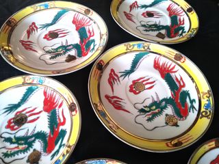 6 piattini porcellana cinese vintage 