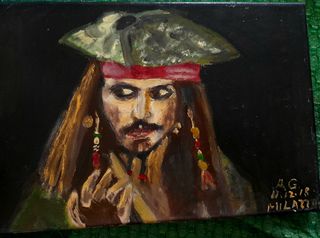 dipinto a olio su tela Pirates of the carabian 