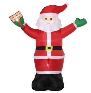 Babbo Natale Gonfiabile Luci LED Bianche 