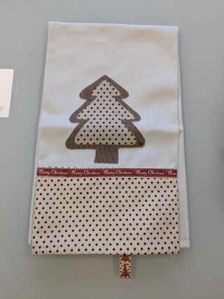 Strofinaccio decorato a mano Natale