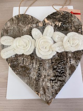 Cuore legno fuoriporta decorativo 