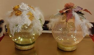 Centrotavola natalizi luminosi. Decorazioni natali