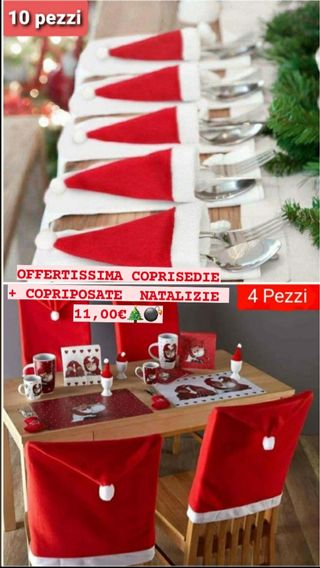 Coprisedie Natalizie + Copriposate Natalizie