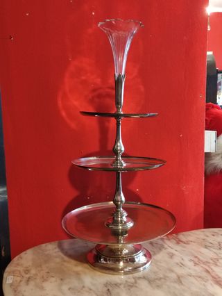 Alzata per buffet portadolci a 3 piani vintage