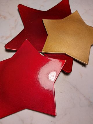 set 3 portacandela a forma di stella