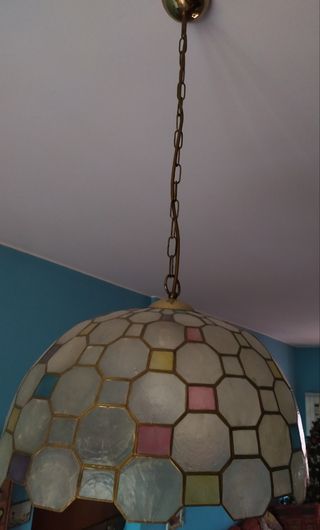 LAMPADARIO E PLAFONIERA IN MADREPERLA 