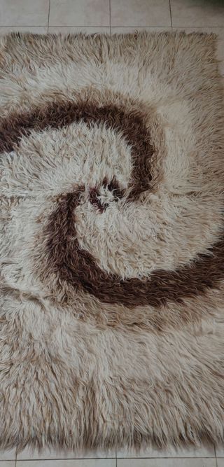 tappeto peloso rettangolare 