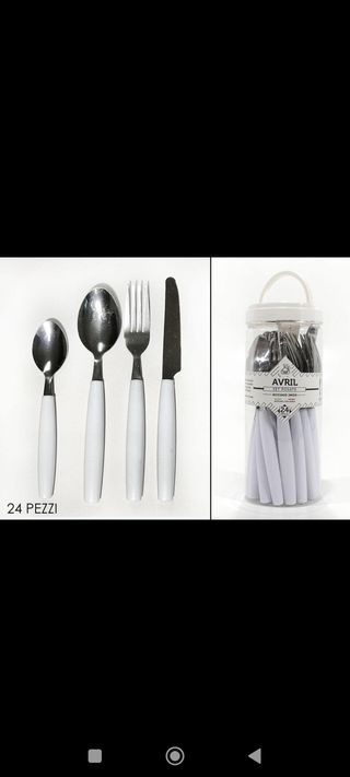 servizio di posate 24 pezzi in acciaio inox 