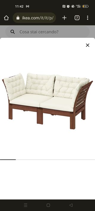divano in legno componibile+cuscini 