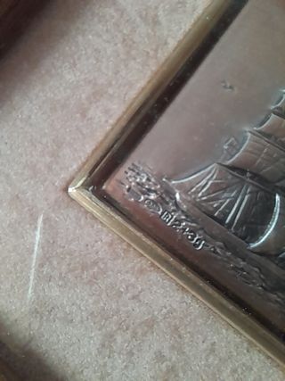 2 quadri in argento con punzone visibile