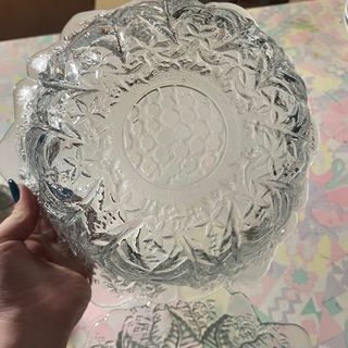 Coppia insalatiere vetro vintage