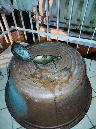 Set di pentole di rame battuto a mano Unico! 