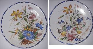 Due piatti decorativi da appendere(diametro 20 cm