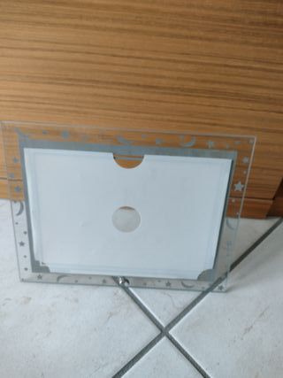 Cornice Orizzontale vetro con decoro luna e stelle