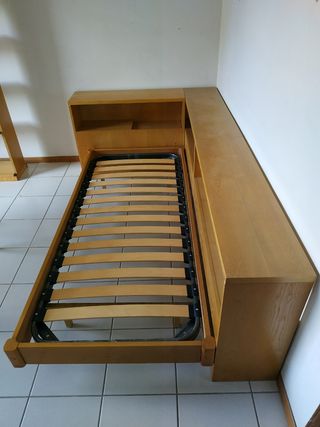 Struttura letto + rete + 3 comodini