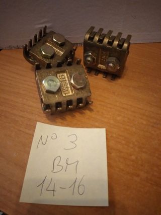 N. 3 morsetti a pettine Bm misura 14/16