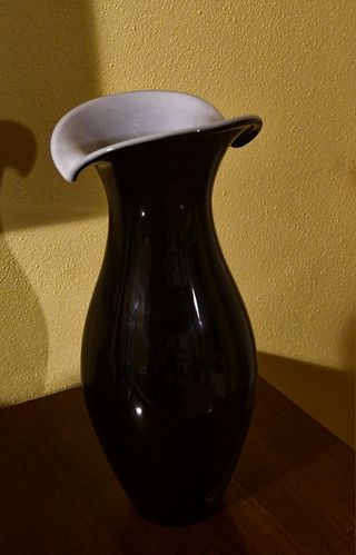 vaso design vetro bianco e nero