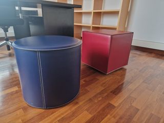 coppia di pouff cuoio Cattelan Italia
