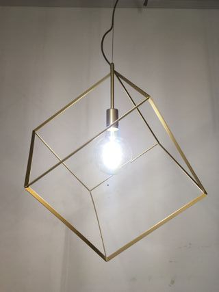 Lampadario cubico oro opaco