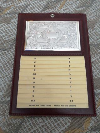 Rubrica con inserto argento